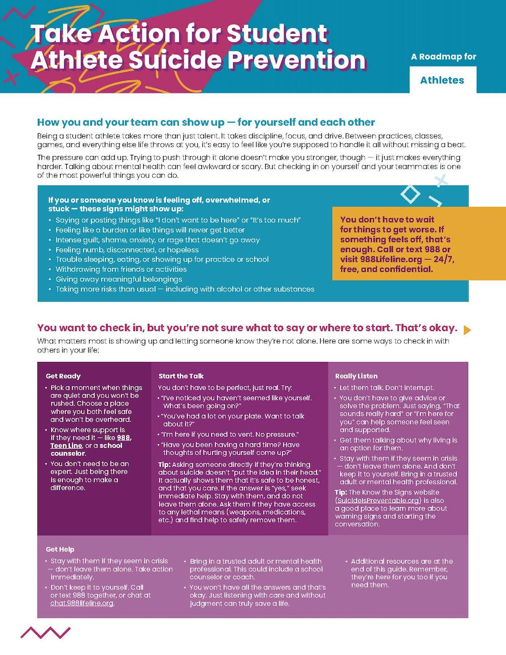 Roadmap - Student Athletes – TakeAction4MH